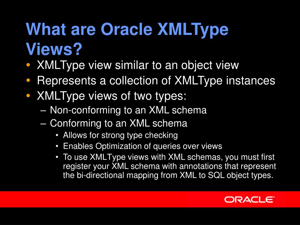 Ppt Oracle Xdb Release 9ir2 Publishing Xml And Xmltype Views Powerpoint Presentation Id4174848