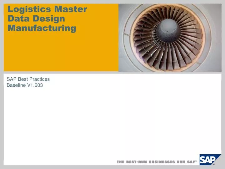 PPT - Logistics Master Data Design Manufacturing PowerPoint ...