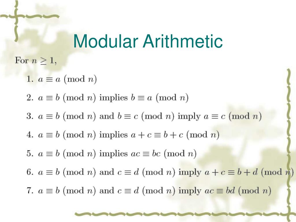 PPT Modular Arithmetic Cryptography PowerPoint Presentation ID PPT Modular Arithmetic Cryptography PowerPoint Presentation ID