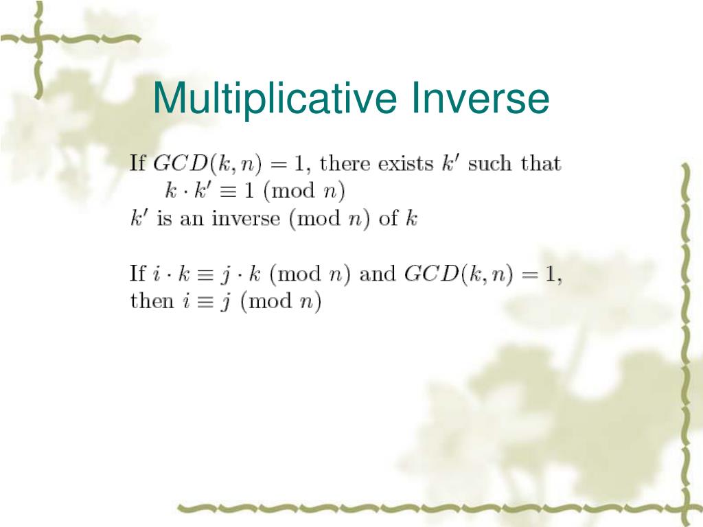 Ppt Modular Arithmetic And Cryptography Powerpoint Presentation Id