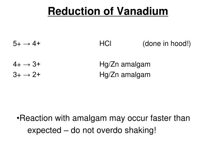 PPT - The Oxidation States of Vanadium PowerPoint Presentation - ID:4176570