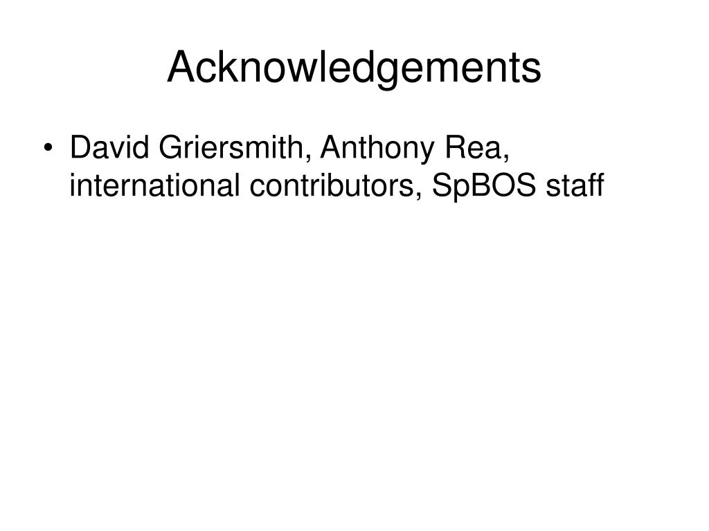 PPT - Acknowledgements PowerPoint Presentation, free download - ID:4176662