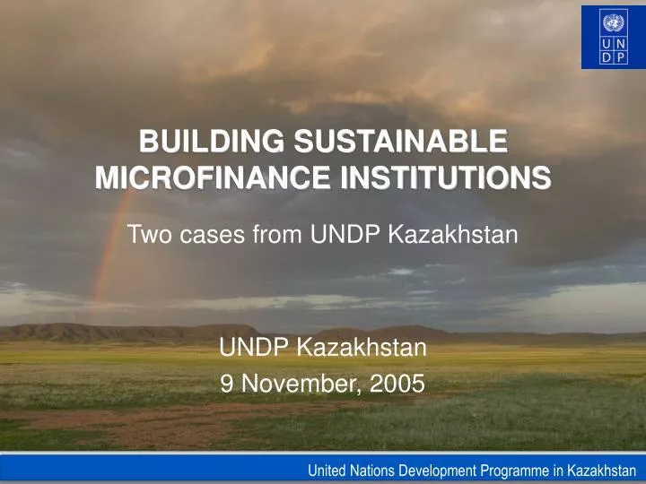 PPT - BUILDING SUSTAINABLE MICROFINANCE INSTITUTIONS PowerPoint ...