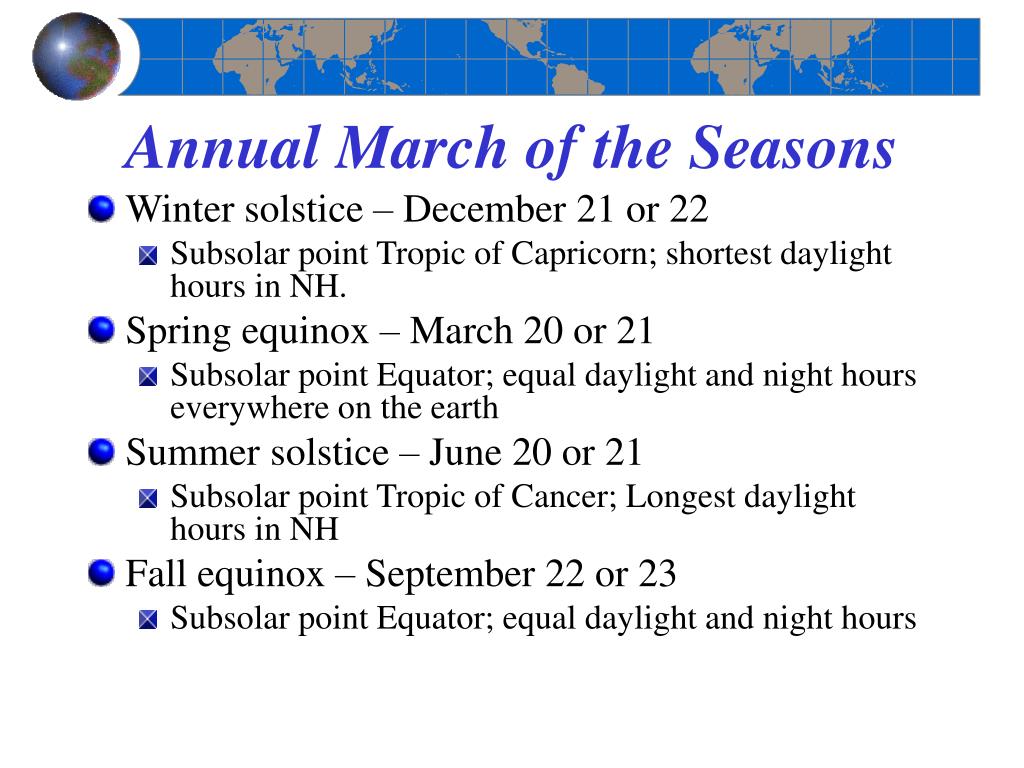 PPT - Chapter 2 Solar Energy to Earth and the Seasons PowerPoint ...