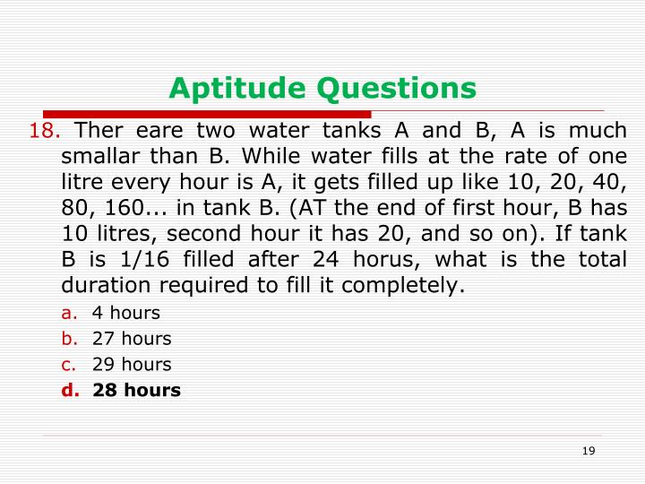 PPT - Aptitude Questions PowerPoint Presentation - ID:4177405
