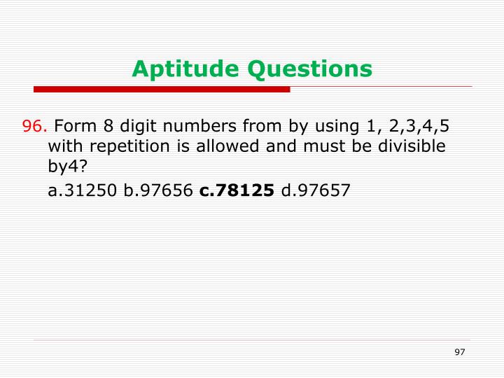 PPT - Aptitude Questions PowerPoint Presentation - ID:4177405