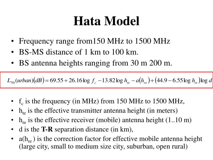 PPT - 1. Outdoor Propagation Models 1.1 Longley-Rice Model 1.2 Okumura ...
