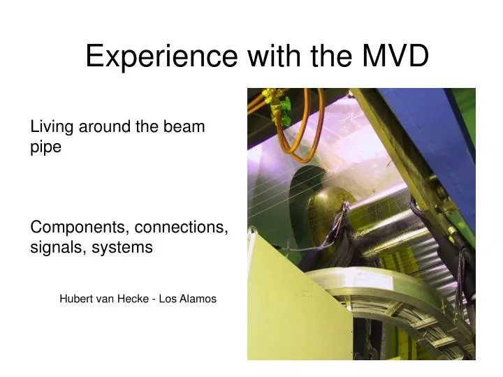 PPT - Experience with the MVD PowerPoint Presentation, free download ...