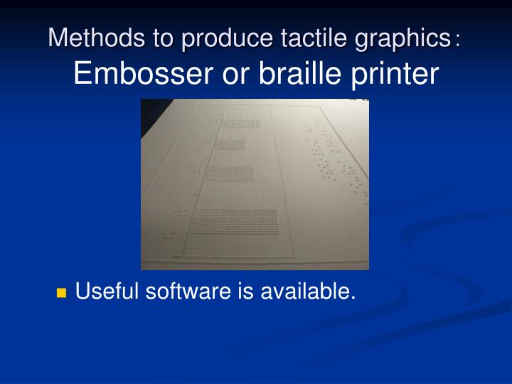 PPT - Practical Use of Interactive Tactile Graphic Display System at a ...