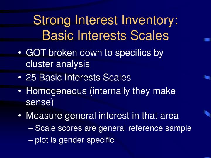 PPT - Interest Measurement PowerPoint Presentation - ID:4179650