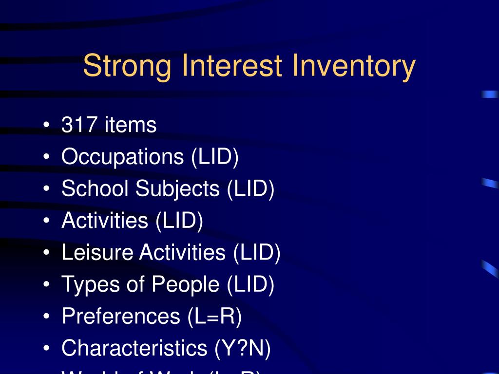 Ppt Interest Measurement Powerpoint Presentation Free Download Id