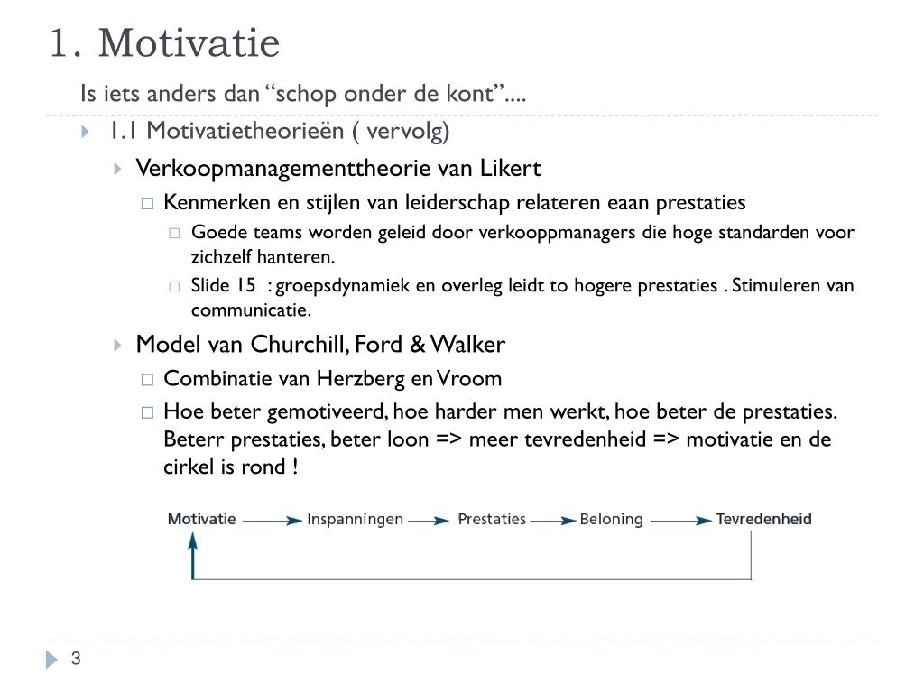 PPT - 8. Motivatie en Training PowerPoint Presentation, free download ...