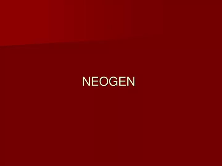 PPT - NEOGEN PowerPoint Presentation, free download - ID:4181172