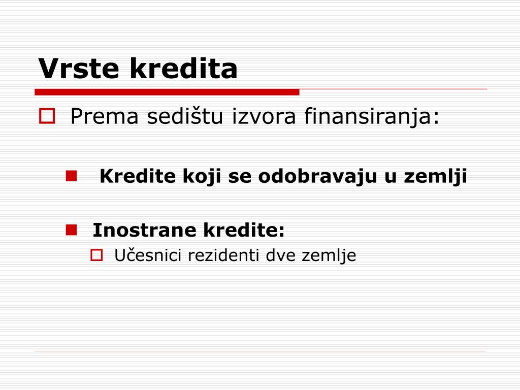 PPT - Vrste međunarodnog poslovnog finansiranja PowerPoint Presentation - ID:4181351