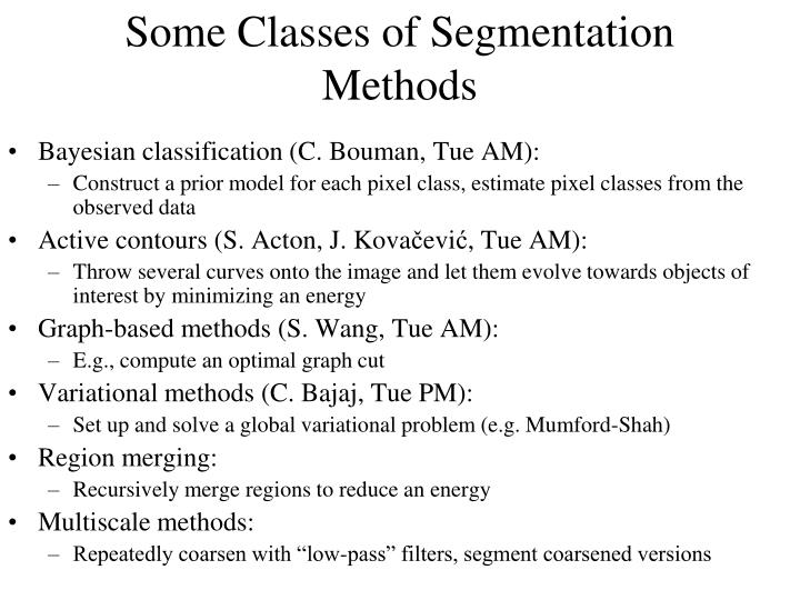 PPT - Advanced Methods for Image Segmentation PowerPoint Presentation ...