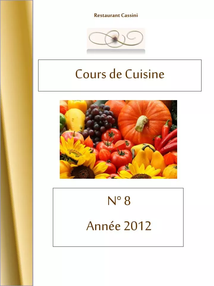 PPT - Cours de Cuisine PowerPoint Presentation, free download - ID:4183043