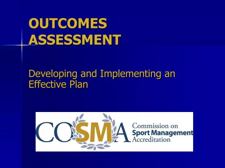 PPT - OUTCOMES ASSESSMENT PowerPoint Presentation, free download - ID ...