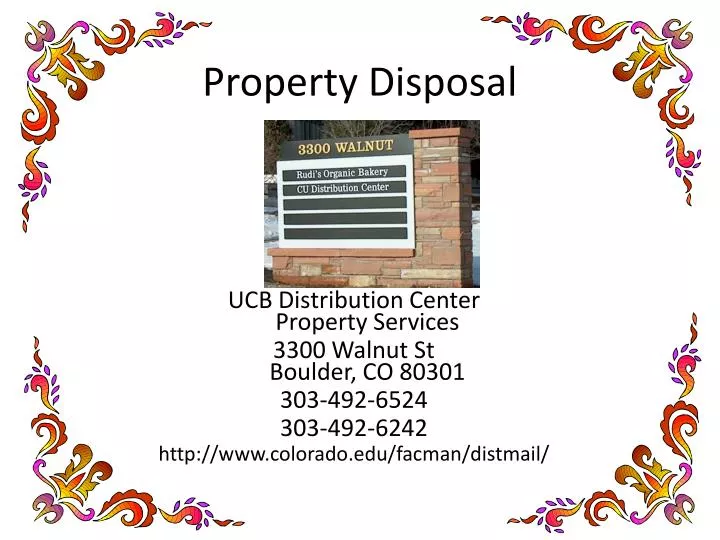 PPT - Property Disposal PowerPoint Presentation, free download - ID:4183274