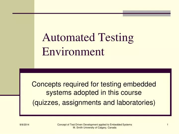 PPT - Automated Testing Environment PowerPoint Presentation, free ...