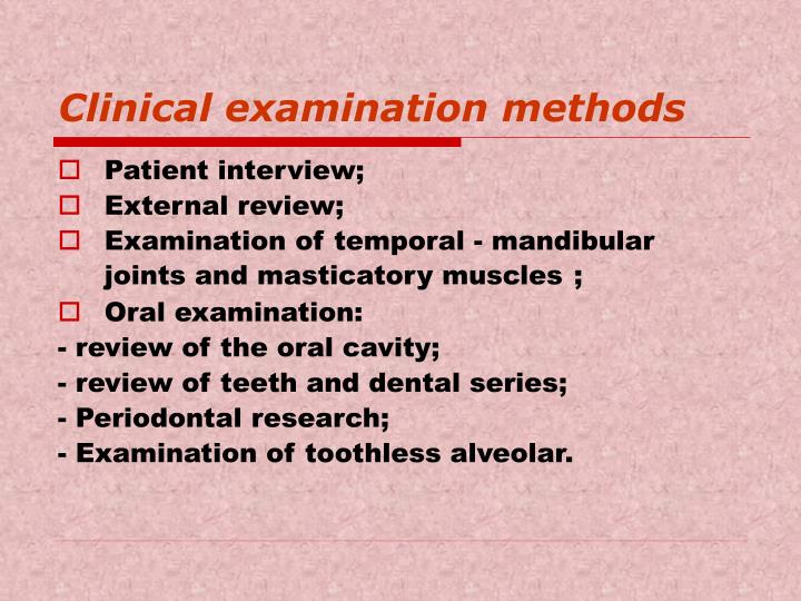 PPT - Methods of dental patient examination . Dental medical ...