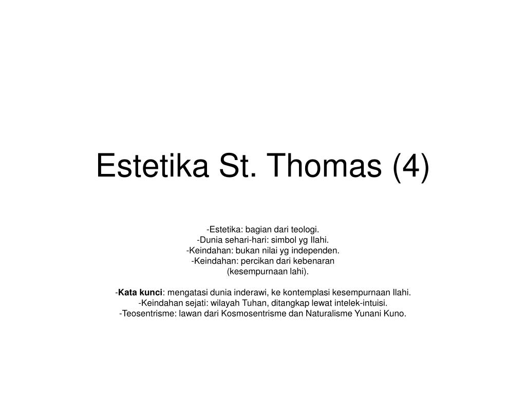 PPT - III. ESTETIKA ABAD - PERTENGAHAN (Pert. 6) (1) PowerPoint ...