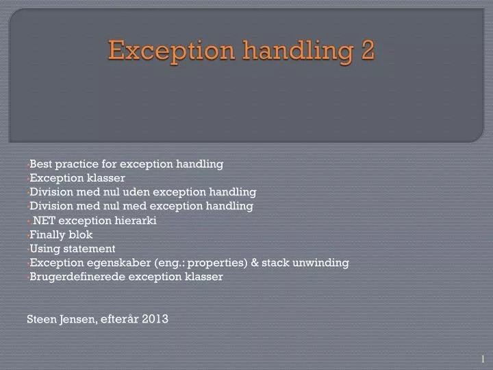 PPT - Exception handling 2 PowerPoint Presentation, free download - ID ... PPT - Exception handling 2 PowerPoint Presentation, free download - ID ...