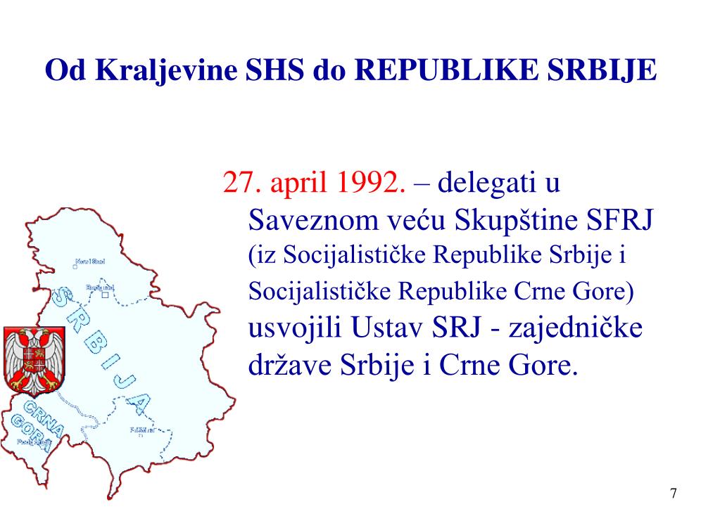 PPT - REPUBLIKA SRBIJA VAŽNIJI ISTORIJSKI, GEOGRAFSKI I DEMOGRAFSKI ...