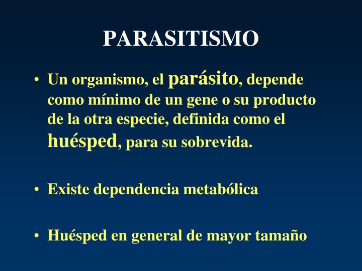 PPT - BIOLOGÍA DEL PARASITISMO PowerPoint Presentation - ID:4186625