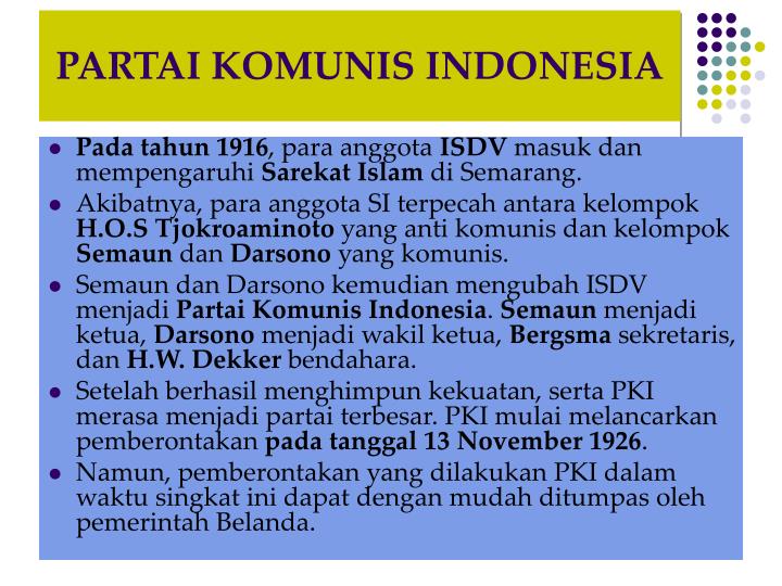 PPT - BAB 5 PERKEMBANGAN ORGANISASI PERGERAKAN DI INDONESIA PowerPoint ...