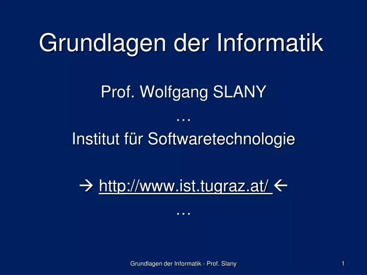 PPT - Grundlagen der Informatik PowerPoint Presentation, free download ...