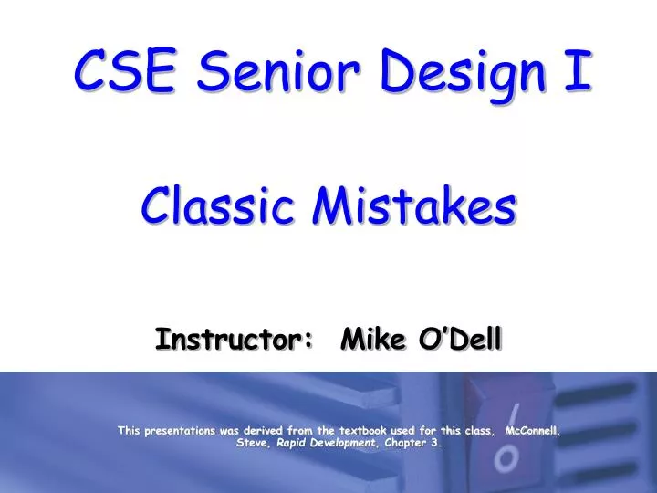 PPT - Classic Mistakes PowerPoint Presentation, free download - ID:4187342