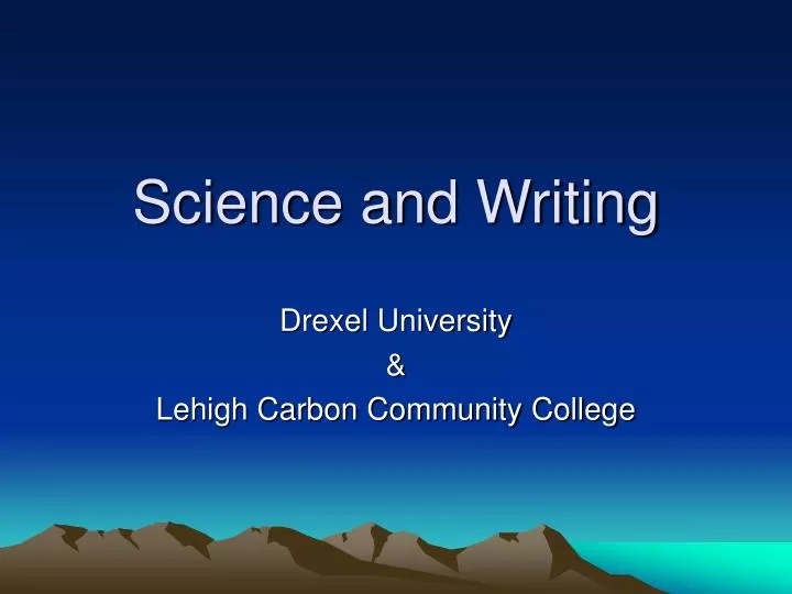 PPT - Science and Writing PowerPoint Presentation, free download - ID ...