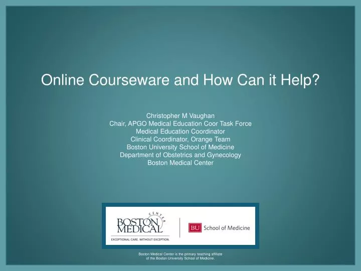 PPT - Online Courseware and How Can it Help? PowerPoint Presentation ...