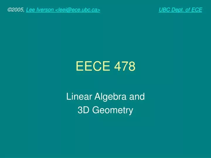 PPT - EECE 478 PowerPoint Presentation, free download - ID:4189819