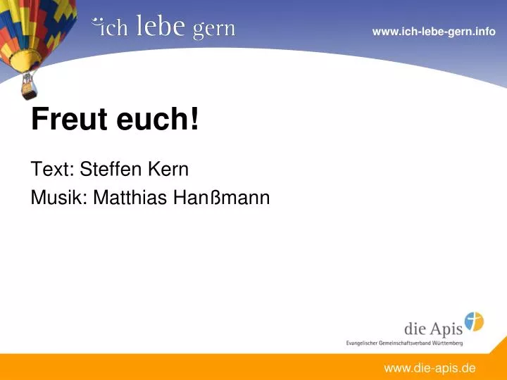PPT - Freut euch! PowerPoint Presentation, free download - ID:4189821