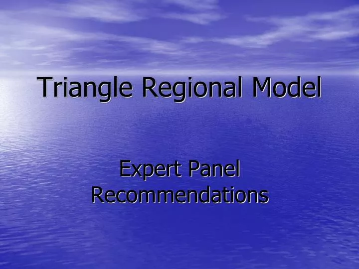 PPT - Triangle Regional Model PowerPoint Presentation, free download ...