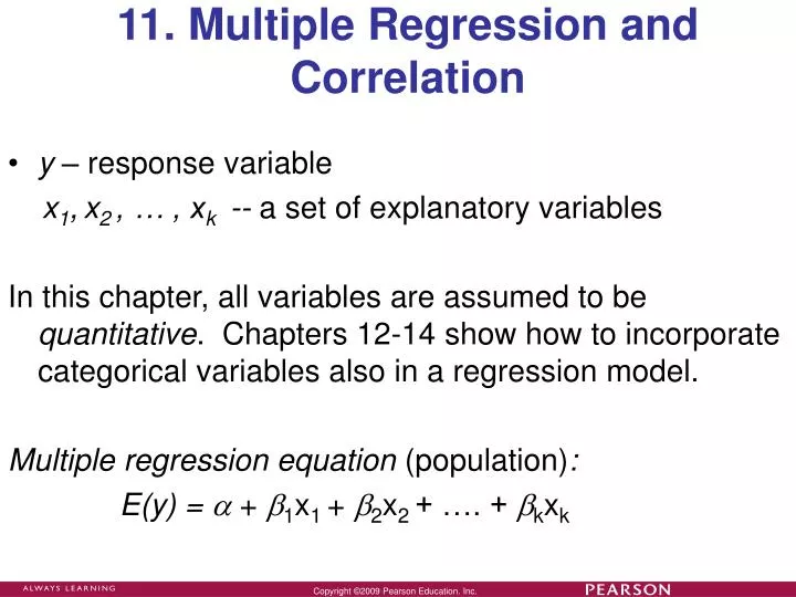 PPT - 11. Multiple Regression and Correlation PowerPoint Presentation ...