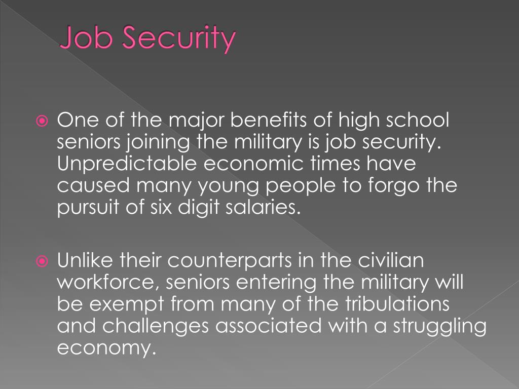 PPT - Benefits for High School Seniors to Join the Military PowerPoint ...
