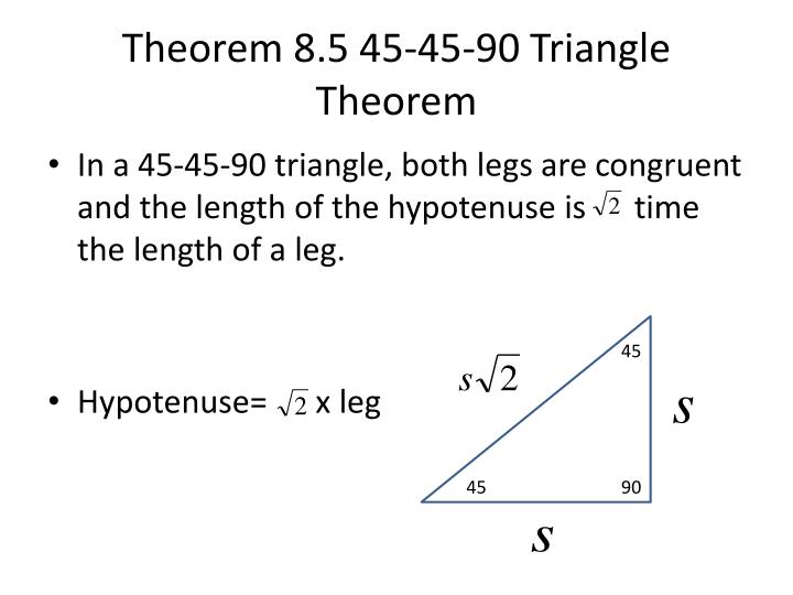 PPT - 8.2 Special Right Triangles PowerPoint Presentation - ID:4191348