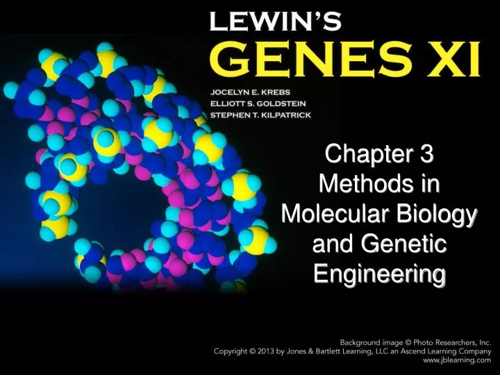 PPT - Chapter 3 Methods in Molecular Biology and Genetic Engineering ...