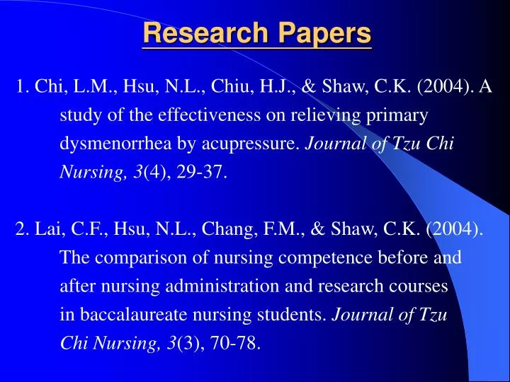 PPT - Research Papers PowerPoint Presentation, free download - ID:4192058