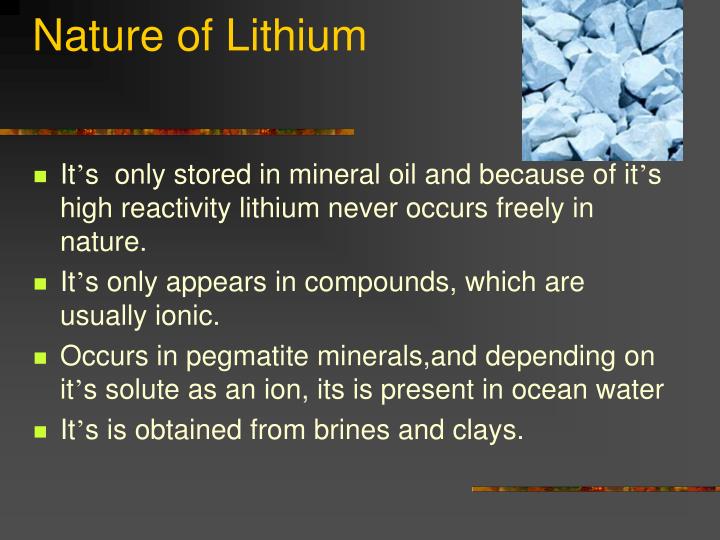 PPT - Lithium PowerPoint Presentation - ID:4192211