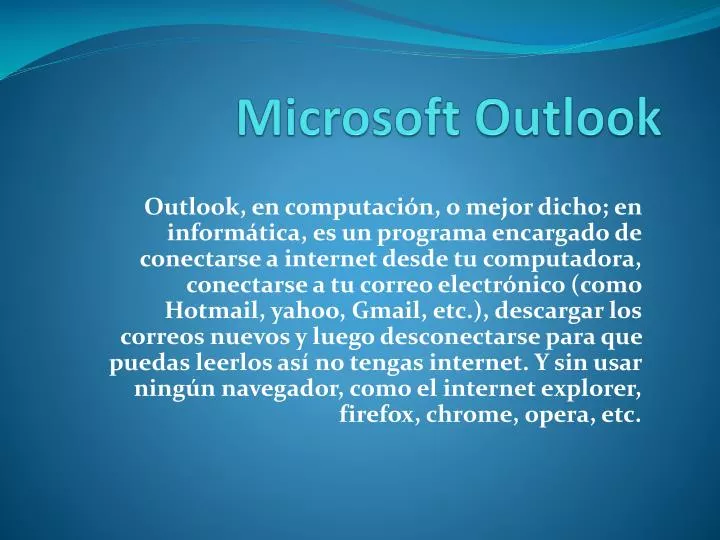 PPT - Microsoft Outlook PowerPoint Presentation, free download - ID:4192541
