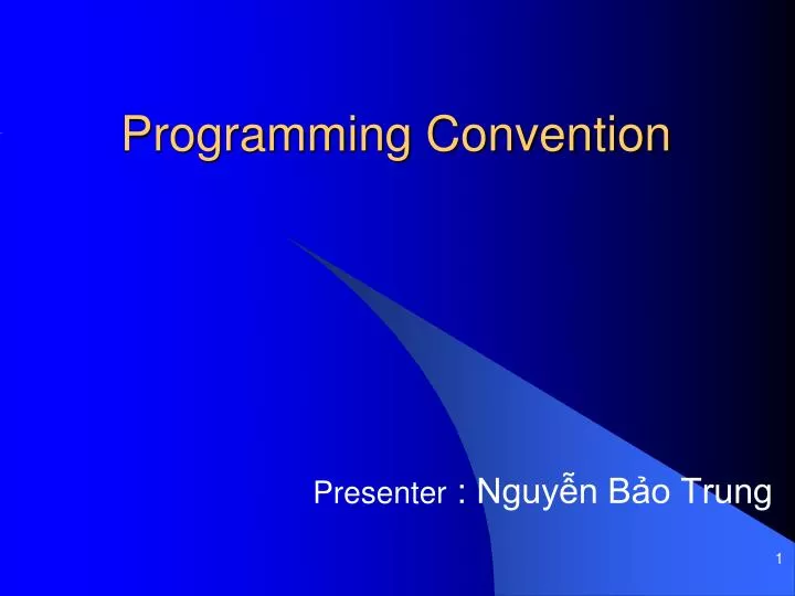 PPT - Programming Convention PowerPoint Presentation, free download ...