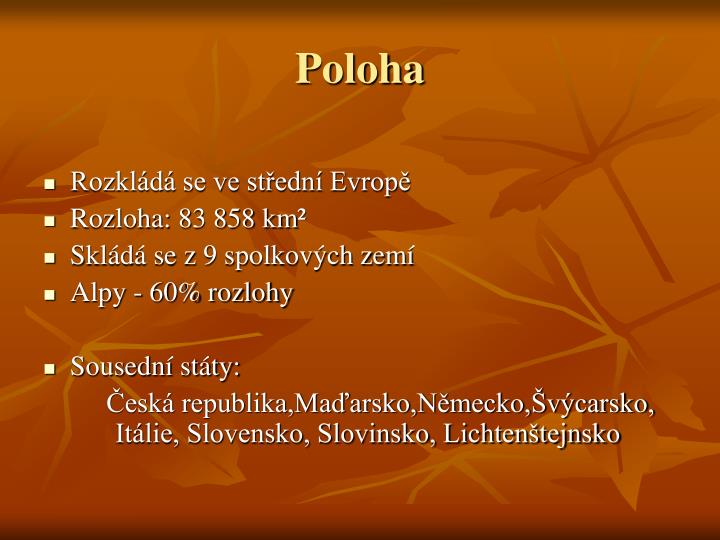 PPT - Rakousko PowerPoint Presentation - ID:4193274