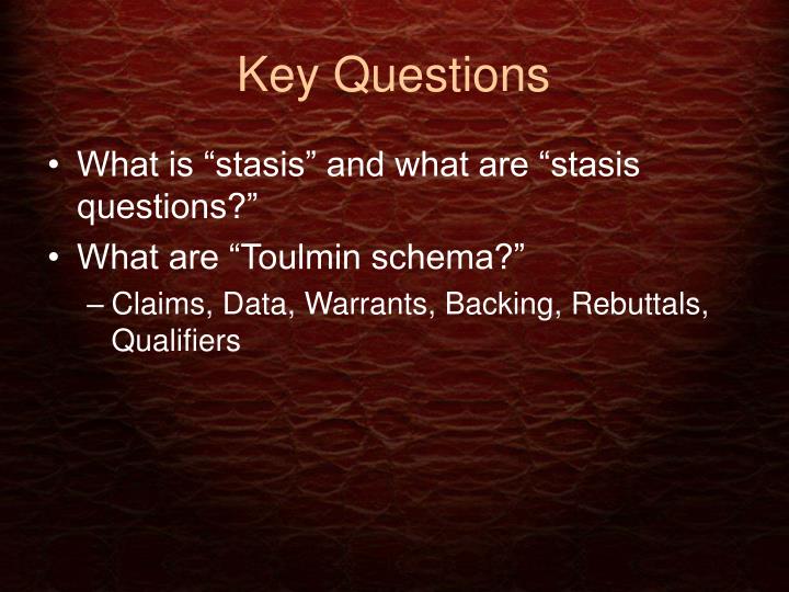 PPT - Stasis and Toulmin Schema PowerPoint Presentation - ID:4193538