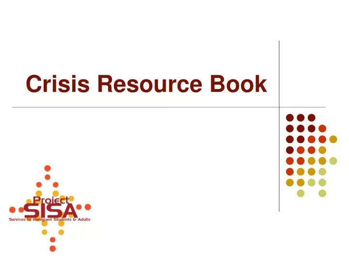 PPT - Crisis Resource Book PowerPoint Presentation, free download - ID ...