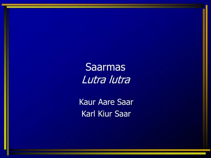 PPT - Saarmas Lutra lutra PowerPoint Presentation, free download - ID ...