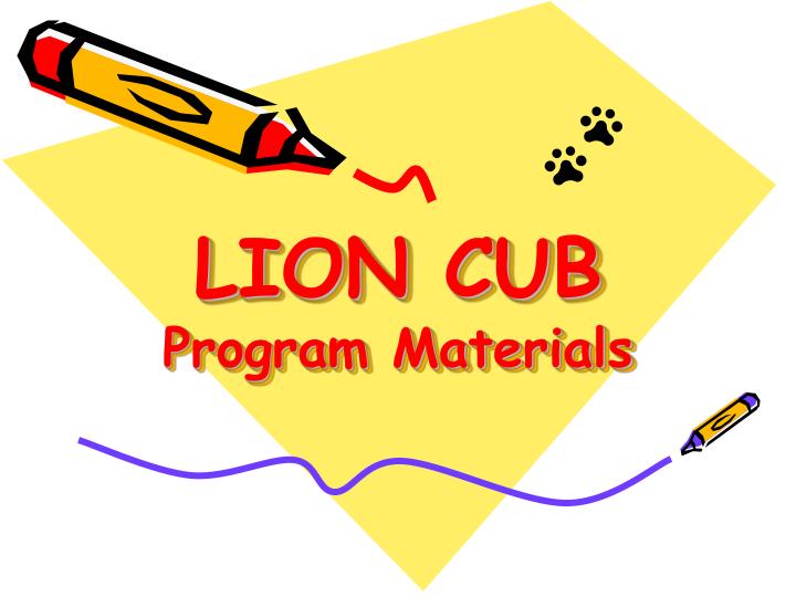 PPT - LION CUBS PowerPoint Presentation - ID:4195767