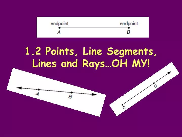 PPT - 1.2 Points, Line Segments, Lines and Rays…OH MY! PowerPoint ...